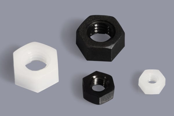 DIN 46320 M20x1,5 SW26 - Kunststoffmutter M20 PA-GV grau | DIN 46320 ...